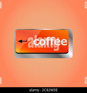computer keyboard keys with coffee break button Stock Photo - Alamy