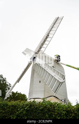 Oldland mill windmill, post mill with single storey roundhouse, Keymer ...