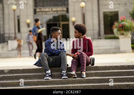 THE CHI, from left: Alex Hibbert, Shamon Brown Jr., Michael V. Epps ...