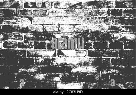 Distressed overlay texture of old brick wall, grunge background ...