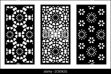Laser cutting. Arabesque decorative vector panel. Template for interior ...