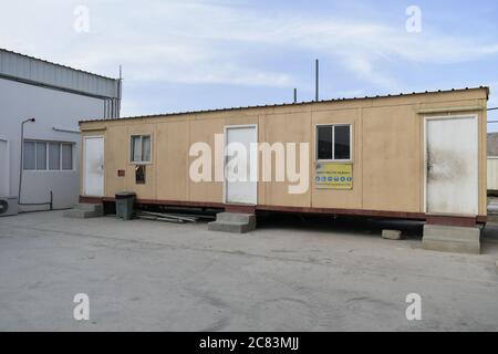 Labour camps : Muscat, Oman - 17-07-2020. cabin houses for labours ...