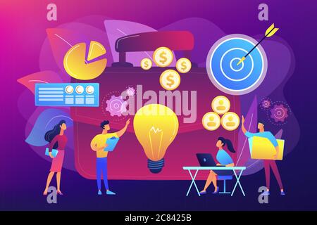 Project initiation and planning isolated cartoon vector illustrations ...