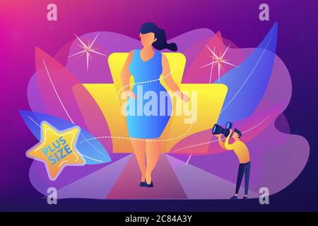 Plus size models concept vector illustration Stock Vector Image & Art ...