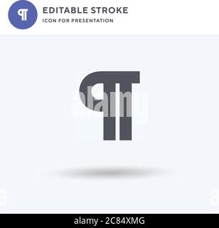 Paragraph icon vector, filled flat sign, solid pictogram isolated on ...