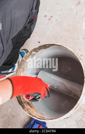 paint brush and roller for decoration Stock Photo - Alamy