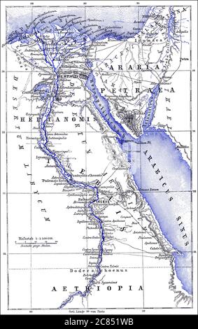 Ancient Egypt Map. Historical map of Ancient Egypt with most Stock ...