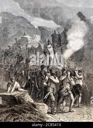 Joshua and the Israelites on the way to the Promised Land; Book of ...