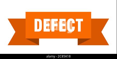 defect ribbon. defect isolated paper banner. sign Stock Vector Image ...