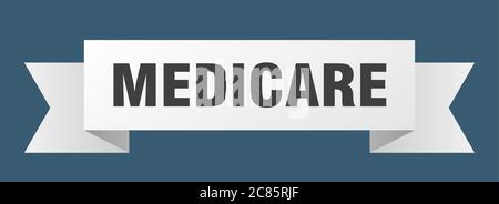 medicare ribbon. medicare paper band banner sign Stock Vector Image ...