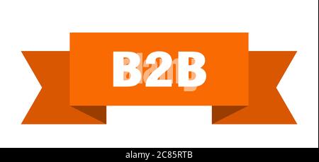 b2b ribbon. b2b isolated paper banner. sign Stock Vector Image & Art ...