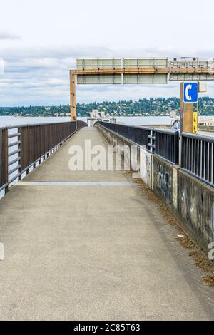 Interstate 90 floating bridges in Seattle, Washington Stock Photo - Alamy