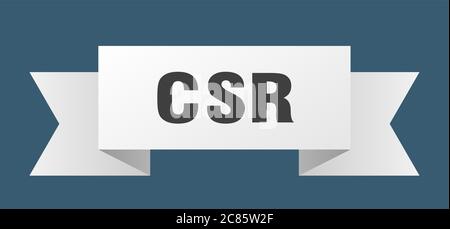 csr ribbon. csr paper band banner sign Stock Vector Image & Art - Alamy