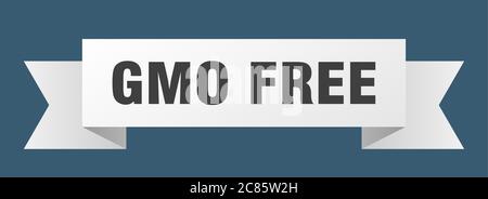 gmo free ribbon. gmo free paper band banner sign Stock Vector Image & Art - Alamy