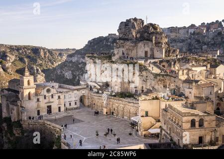 Beautiful shot of Matera, the European capital of culture in Basilicata ...