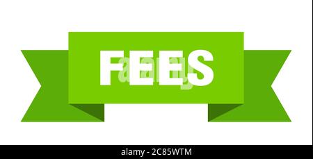 fees ribbon. fees paper band banner sign Stock Vector Image & Art - Alamy