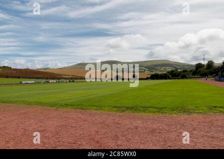 Girvan Football Club & Stone Boat Stock Photo - Alamy