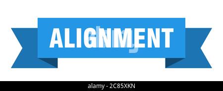 alignment ribbon. alignment paper band banner sign Stock Vector Image ...