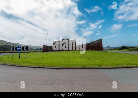 Girvan Football Club & Stone Boat Stock Photo - Alamy
