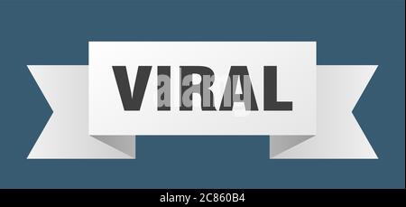 viral ribbon. viral paper band banner sign Stock Vector Image & Art - Alamy