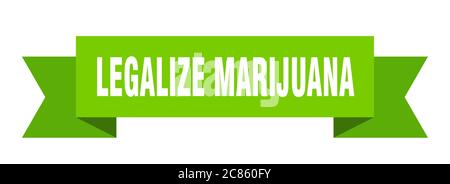 legalize marijuana ribbon. legalize marijuana paper band banner sign ...