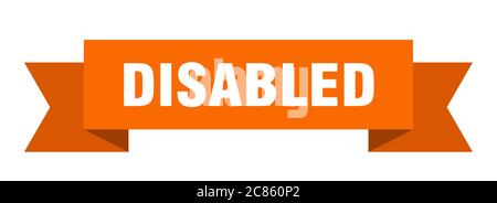 disabled ribbon. disabled paper band banner sign Stock Vector Image ...