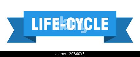 life-cycle ribbon. life-cycle isolated paper banner. sign Stock Vector ...
