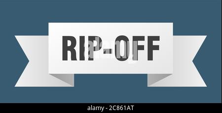 rip-off ribbon. rip-off paper band banner sign Stock Vector Image & Art ...