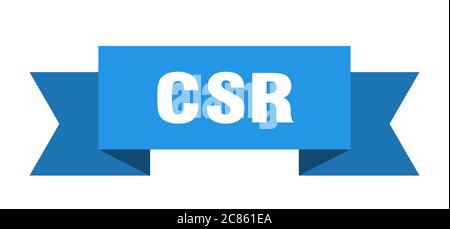 csr ribbon. csr paper band banner sign Stock Vector Image & Art - Alamy