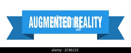 augmented reality ribbon. augmented reality paper band banner sign ...