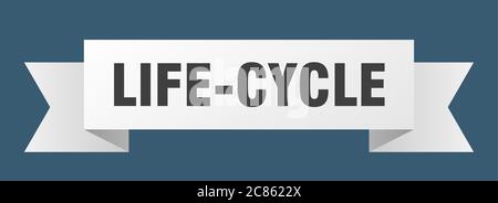 life-cycle ribbon. life-cycle paper band banner sign Stock Vector Image ...