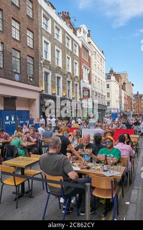soho outside dining drinking during covid Stock Photo - Alamy