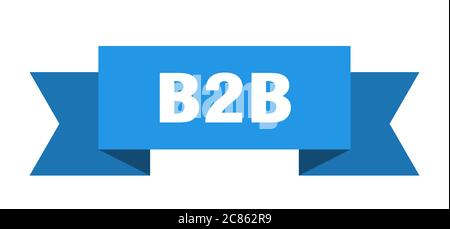 b2b ribbon. b2b paper band banner sign Stock Vector Image & Art - Alamy