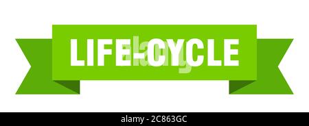 life-cycle ribbon. life-cycle isolated paper banner. sign Stock Vector ...
