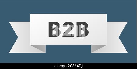 b2b ribbon. b2b paper band banner sign Stock Vector Image & Art - Alamy