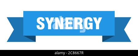 synergy ribbon. synergy paper band banner sign Stock Vector Image & Art ...