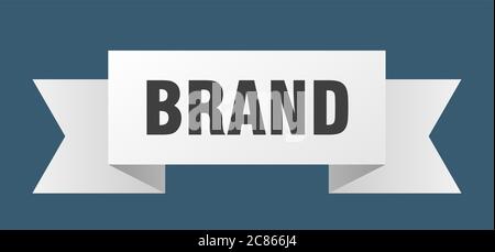 brand ribbon. brand paper band banner sign Stock Vector Image & Art - Alamy