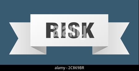 risk ribbon. risk paper band banner sign Stock Vector Image & Art - Alamy