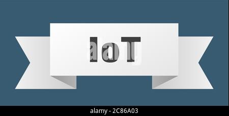 iot ribbon. iot paper band banner sign Stock Vector Image & Art - Alamy