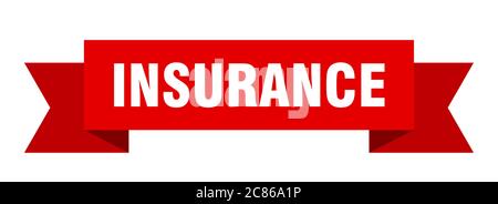 insurance ribbon. insurance paper band banner sign Stock Vector Image ...