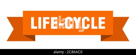life-cycle ribbon. life-cycle paper band banner sign Stock Vector Image ...