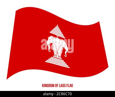 Laos flag, vector illustration on a white background Stock Vector Image ...
