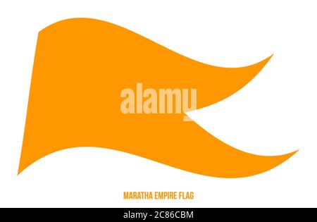 Maratha Empire (1674-1818) Flag Waving Vector Illustration on White ...