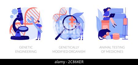 Animal testing of medicines abstract concept vector illustration Stock ...
