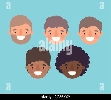 Cute boy faces cartoons Stock Vector Image & Art - Alamy