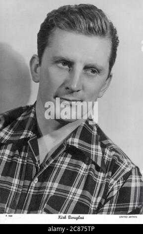American actor Kirk Douglas (Issur Danielovitch) taking a break on the ...