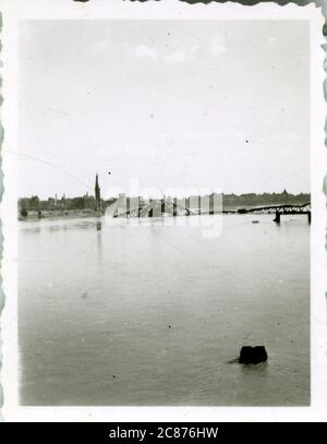 The Destroyed Oberkasseler Bridge - End of World War Two, The River ...