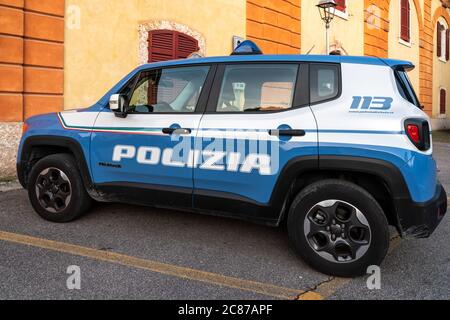 Italian police car. The Polizia di Stato is one of the national police ...