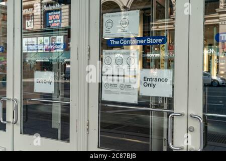 Many retail stores, bank branches and offices put posters on front ...