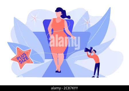 Plus size models concept vector illustration Stock Vector Image & Art ...